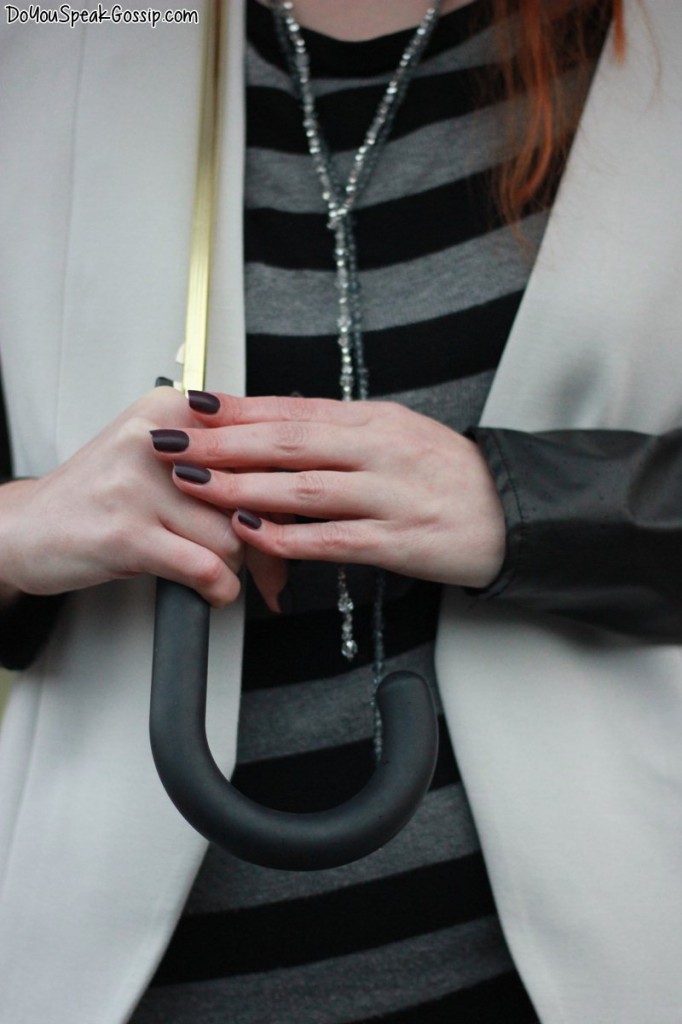 Stripes & leather under the rain | Outfits - Do You Speak Gossip?